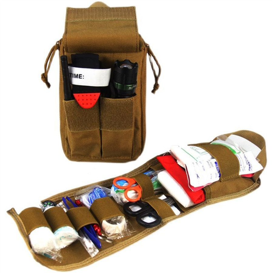 Small Tactical First Aid Kit Hiking Men Army Military IFAK Pouch Molle ...