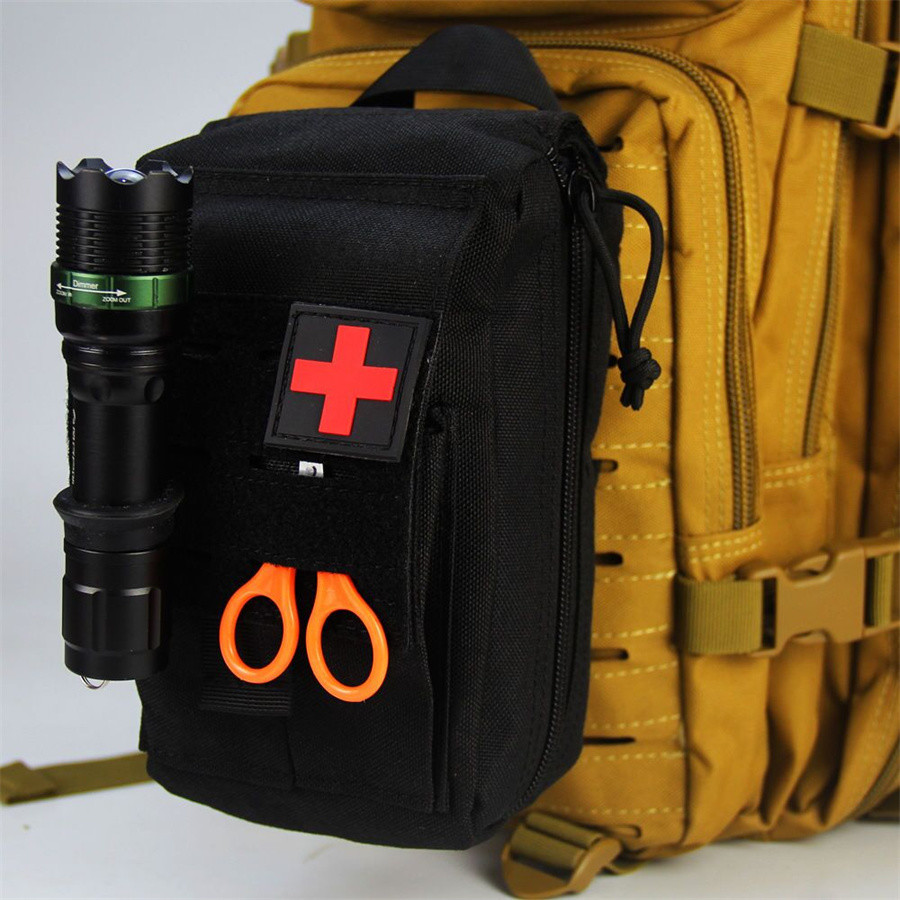 Small Tactical First Aid Kit Hiking Men Army Military IFAK Pouch Molle ...