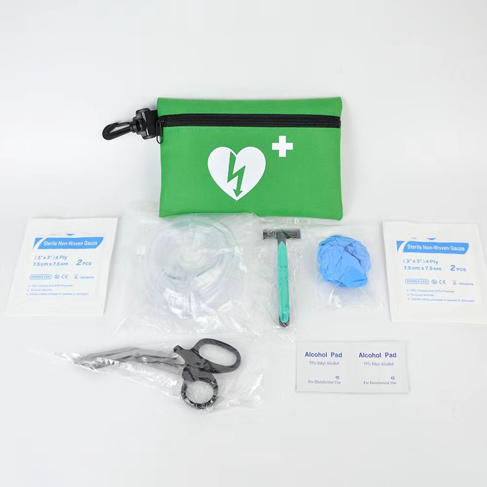 Rescue Kit Mini CPR First Aid Kit Nylon bag with key chain CPR life ...