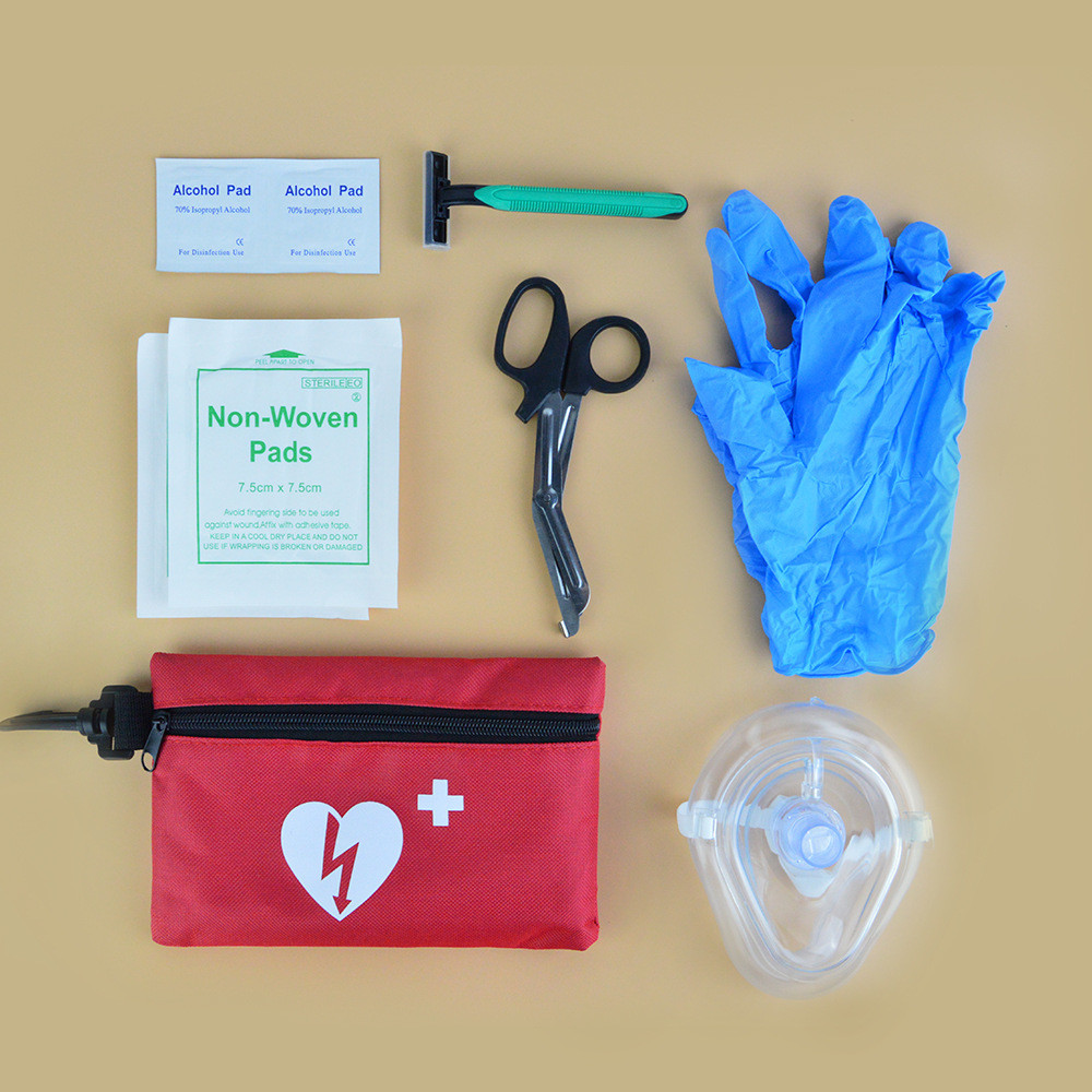 Rescue Kit Mini CPR First Aid Kit Nylon bag with key chain CPR life ...