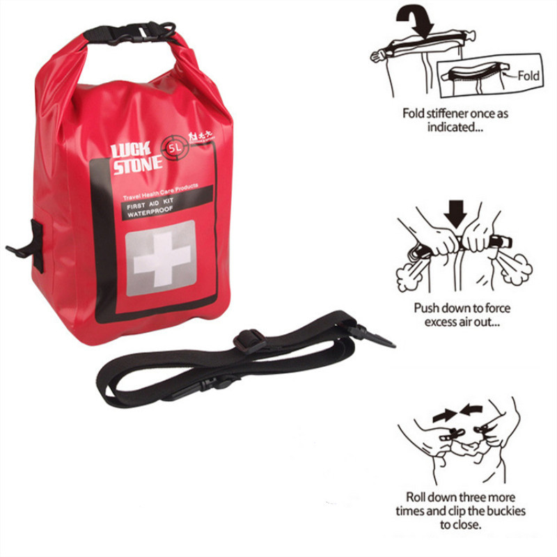 5L Emergency Medical Kit Outdoor Portable Survival Bag Waterproof First ...