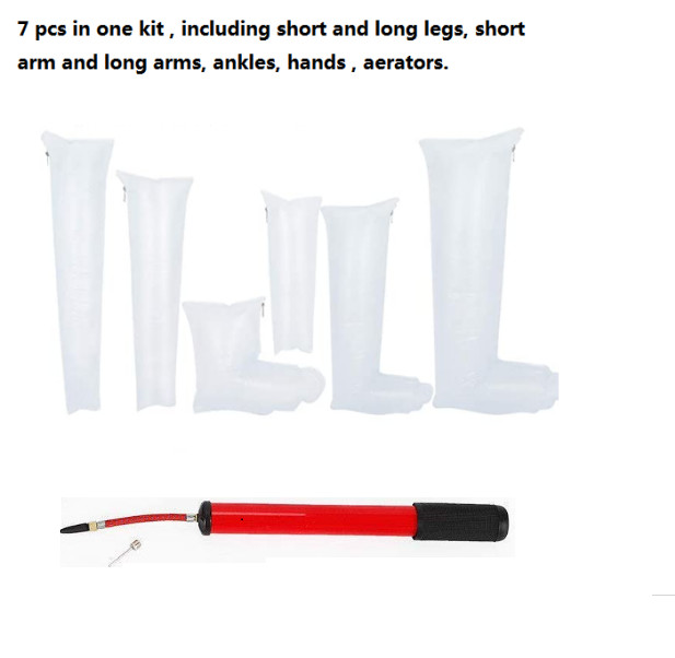 Inflatable Air Splint Set with 7pcs in one kit Ankle Leg Arm Fracture ...