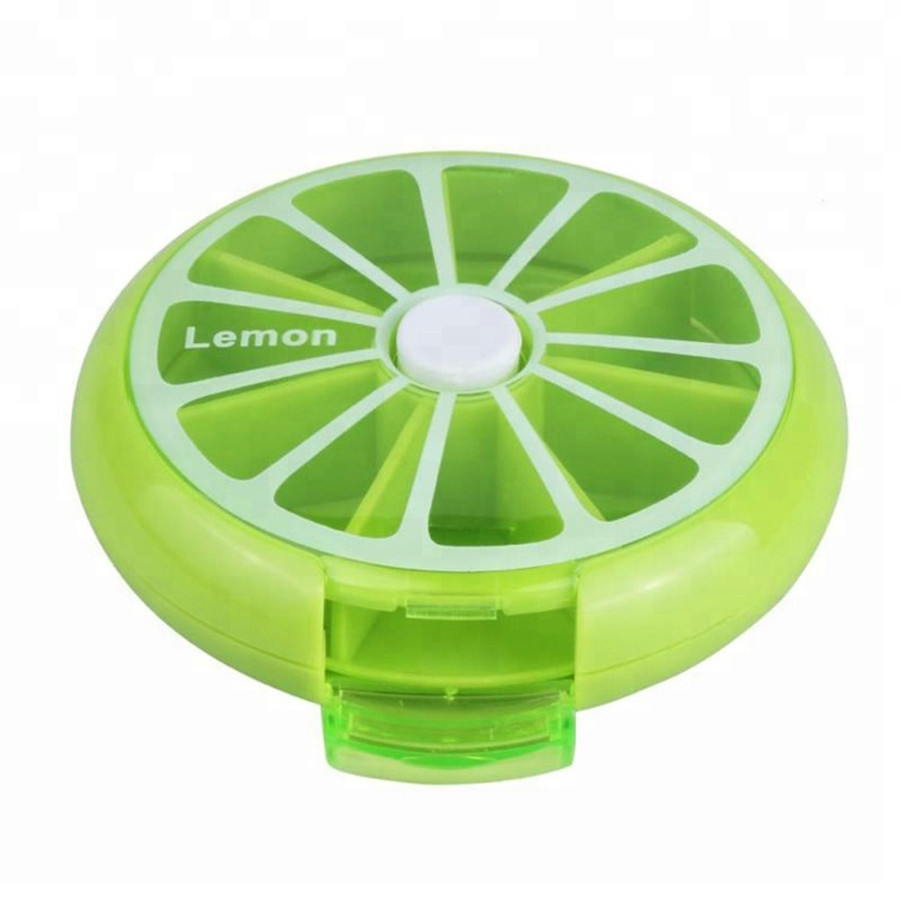Orange Multi Mini Medicine Pill Dispenser Box One Month 28 Cases Travel ...
