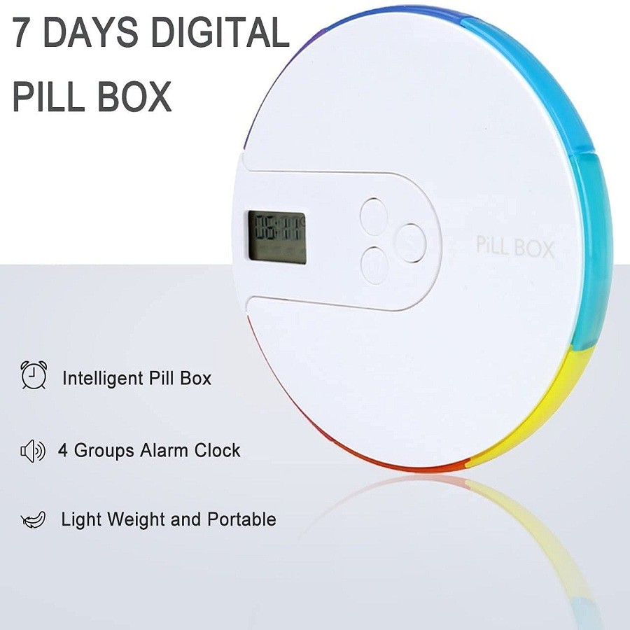 New Design Dispenser Electronic Smart Box Portable Travel Small Pill ...