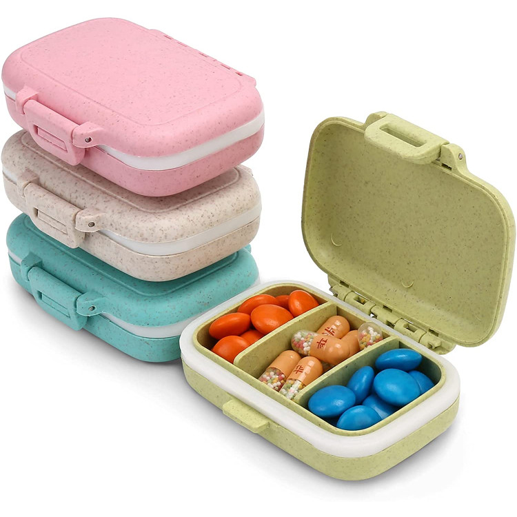 7 Day Monthly Travel Tablet Weekly Pill Dispenser Box For Elderly 4 PC ...