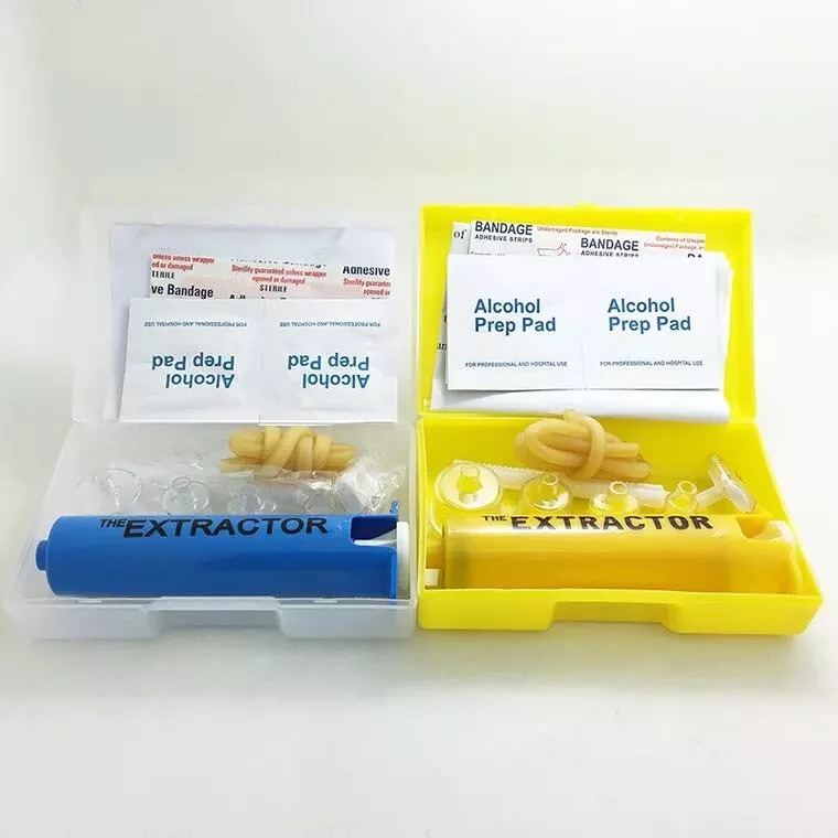 Snake Bee Spider Bite First Aid Kit Venom Extractor Suction Pump ...