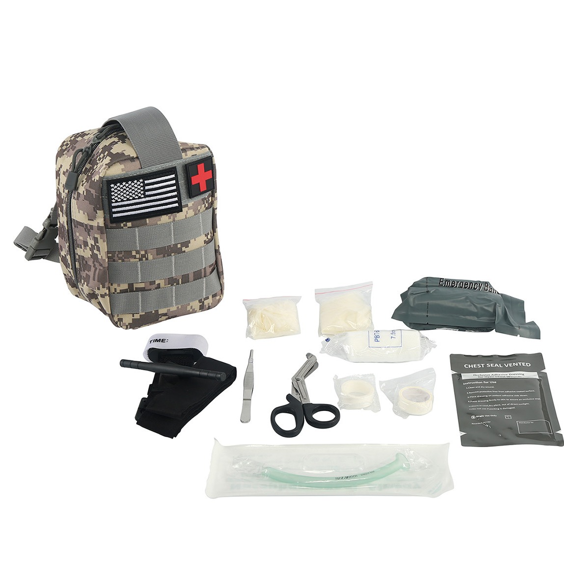 Waterproof 8*6 Inch Tactical First Aid Kit 600D Nylon Medical Kit Field ...